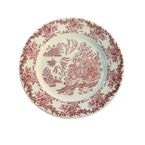 Dining | Vintage Ming Red Hamilton Ross China Plate Bread Butter Salad ...